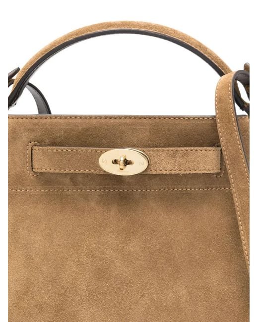 Mulberry Islington Suede Bucket Bag in Natural | Lyst UK