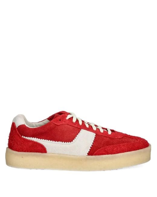 Clarks Tor 80 Suede Sneakers in Red for Men | Lyst