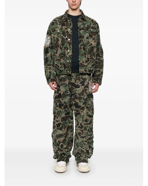 Who Decides War Camo Trucker Jacket in Green for Men | Lyst