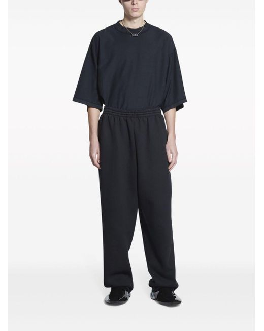 Balenciaga Wide-Leg Extra-Long Track Pants in Blue for Men | Lyst