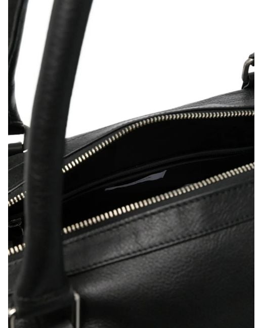 Les Deux Logo-Detail Leather Holdall Bag in Black for Men | Lyst UK