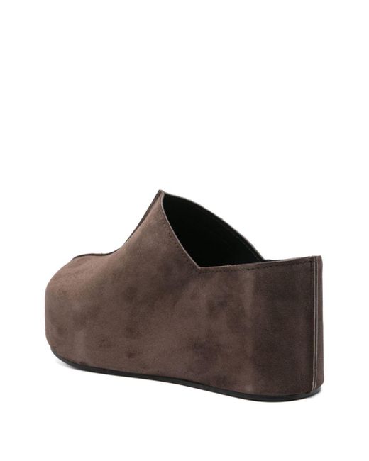 Coperni 90mm Branded Wedge Clog in Brown | Lyst