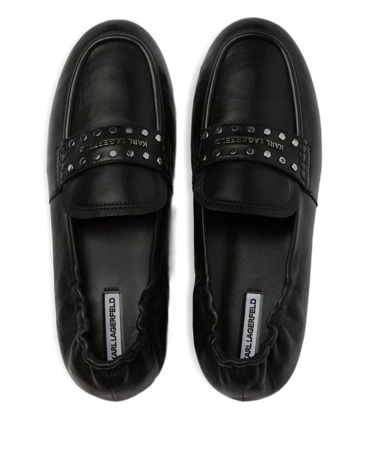 Karl Lagerfeld Marlee Studs Loafers in Black | Lyst UK