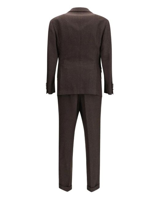 Brunello Cucinelli Check-Pattern Suit in Grey for Men | Lyst UK