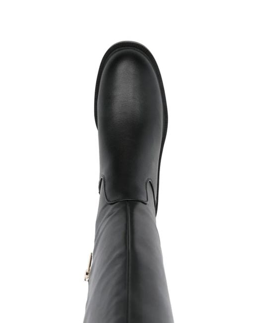 Guess Zip-Up Knee-High Boots in Black | Lyst UK