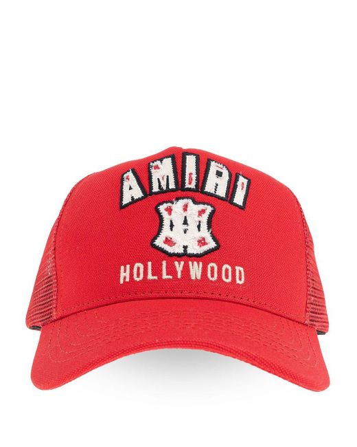 Amiri Logo-Appliqué Cap in Red for Men | Lyst