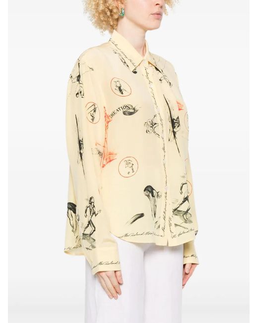 Bode Games Shirt in Natural | Lyst