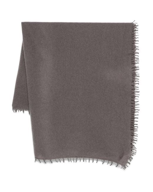Liska Frayed-Edges Cashmere Scarf in Grey | Lyst UK