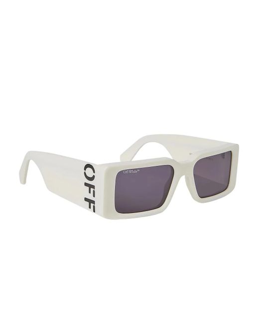 Off-White c/o Virgil Abloh Rectangle-Frame Sunglasses in White | Lyst UK