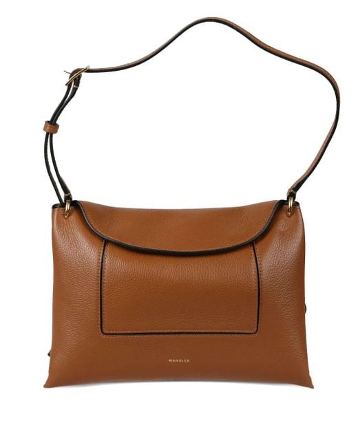 Wandler Penelope Slouch Flap Shoulder Bag in Brown | Lyst