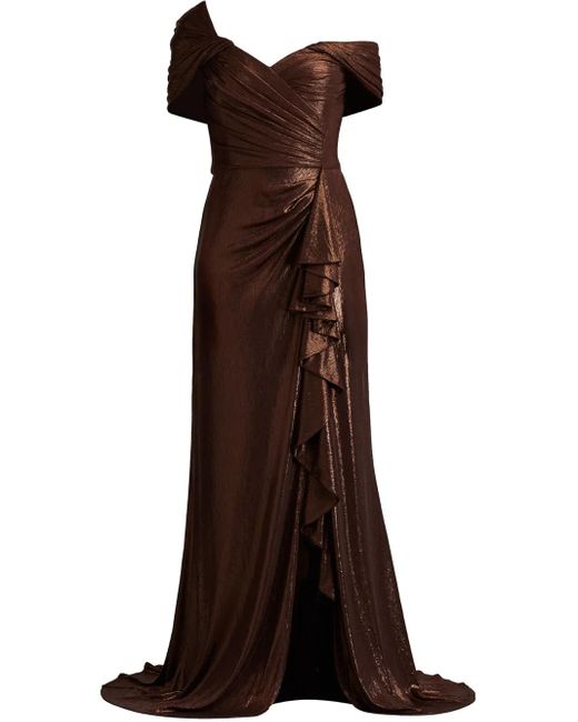 Tadashi Shoji Drea Dress in Brown | Lyst