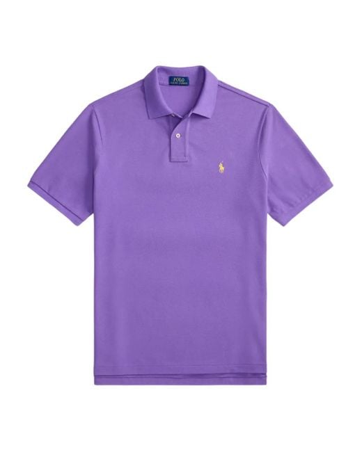 Polo Ralph Lauren Polo Pony-Embroidered Polo Shirt in Purple for Men ...