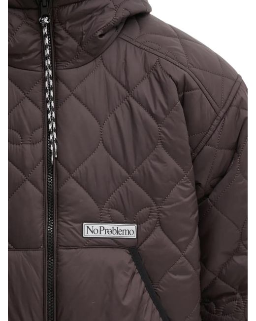 No Problemo Quilted Hooded Jacket in Grey for Men | Lyst UK