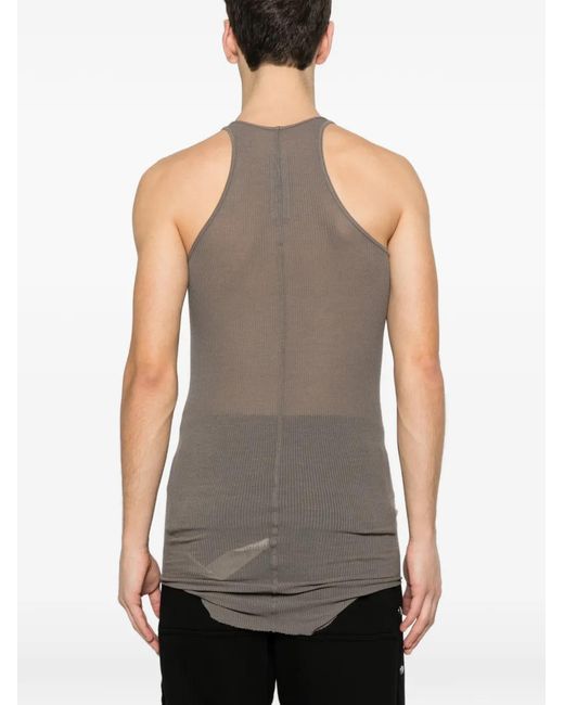 Rick Owens Ribbed Tank in Grey for Men | Lyst UK