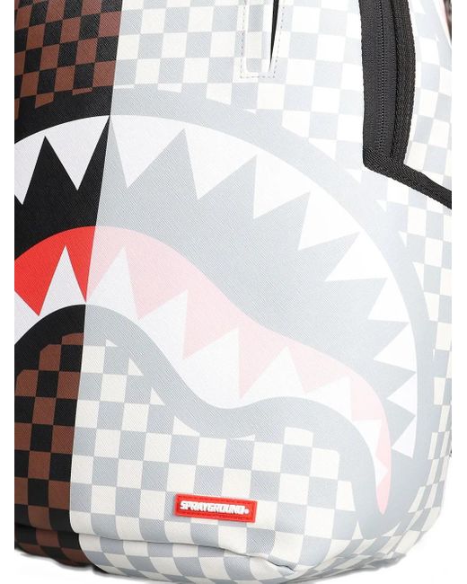 Sprayground Shark-Face Two-Tone Backpack in White | Lyst