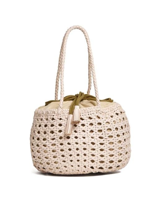 Dragon Diffusion Juventus Round Perforated Bucket Bag in White | Lyst UK