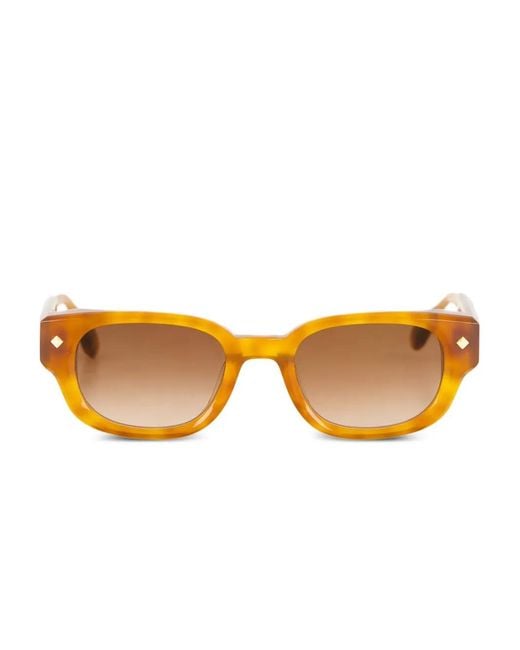Lunetterie Generale Rectangle-Frame Sunglasses in Orange for Men | Lyst UK