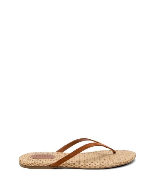 STAUD Freja Thong-Strap Sandals in Brown | Lyst UK