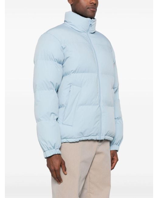 Sandro Logo-Lettering Puffer Jacket in Blue for Men | Lyst