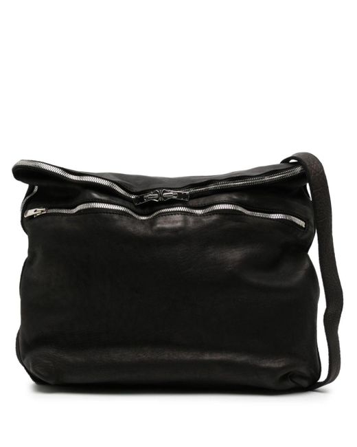 Guidi Leather Shoulder Bag in Black for Men | Lyst