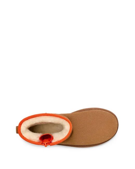 UGG Classic Mini Zipper Tape Logo "Chestnut" Boots in Brown | Lyst UK