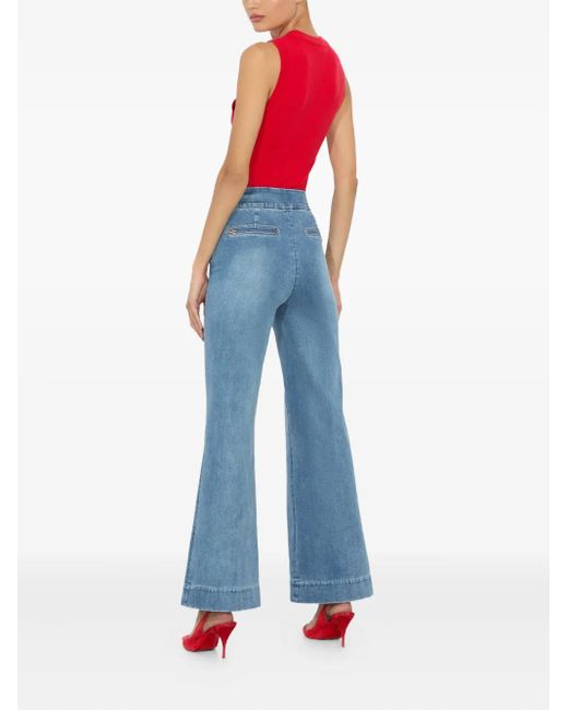 Alice + Olivia Quinn Bootcut Jeans in Blue | Lyst