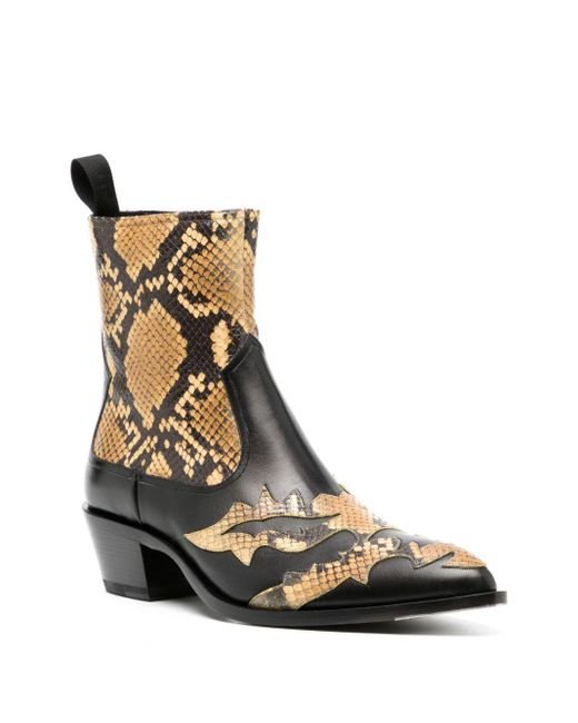 Bally Vegas Python-Print Boots in Brown for Men | Lyst