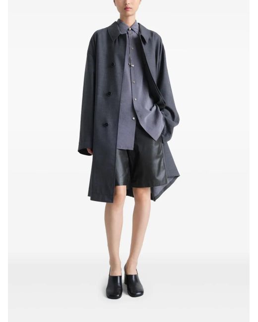 Lemaire Tailored Overcoat in Blue | Lyst