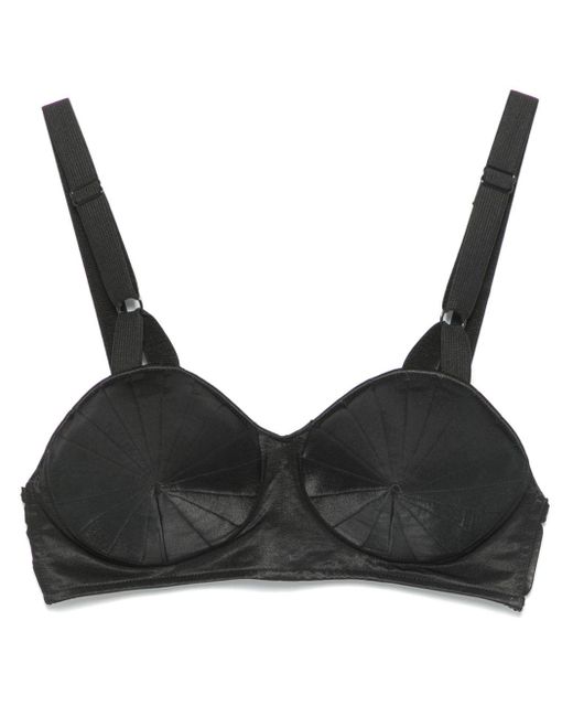 VAQUERA Cone Bra Top in Black | Lyst