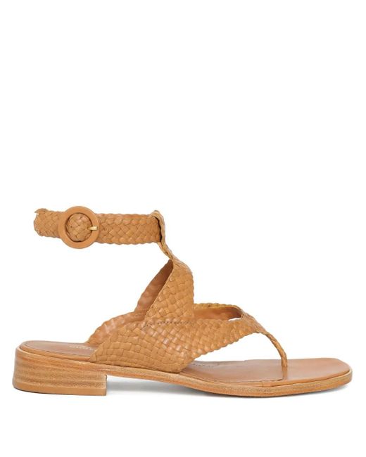 Sarah Chofakian Truffle Sandals in Brown | Lyst UK