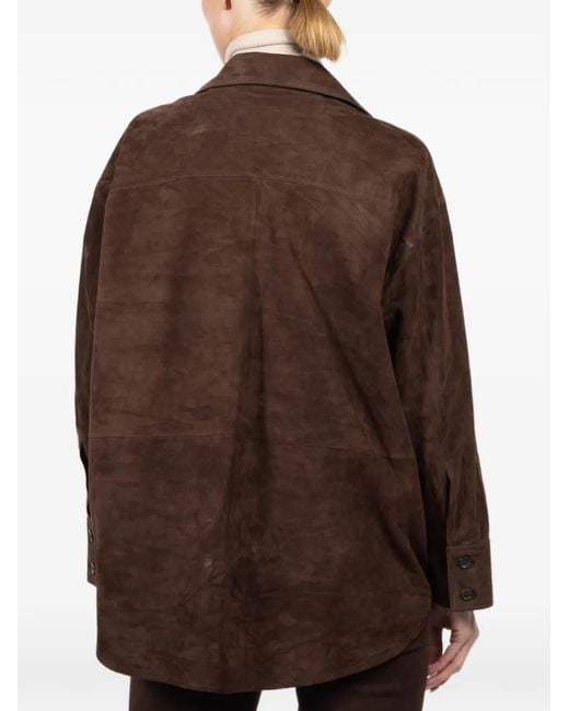 Arma Catarine Buttone-Up Shirt Jacket in Brown | Lyst UK