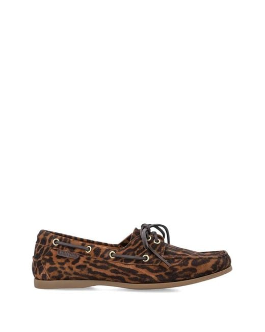 Tom Ford Leopard-Print Boat Shoes in Brown for Men | Lyst UK
