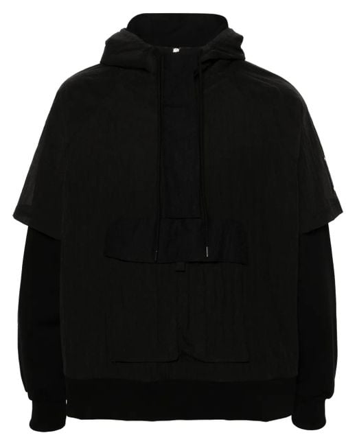 A_COLD_WALL* Overlay Crinkled Hoodie in Black for Men | Lyst