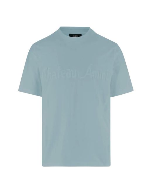 Amiri Logo-Lettering T-Shirt in Blue for Men | Lyst