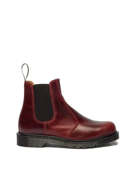 Dr. Martens Leather Chelsea Boots in Red for Men | Lyst UK