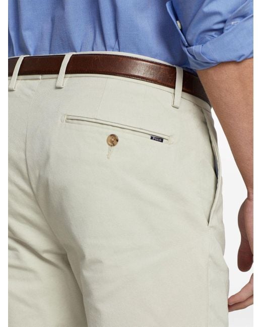 Polo Ralph Lauren Slim-Cut Cotton Chinos in White for Men | Lyst