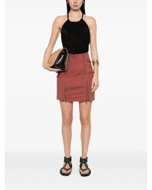 Isabel Marant Iteli Mini Skirt in Red | Lyst
