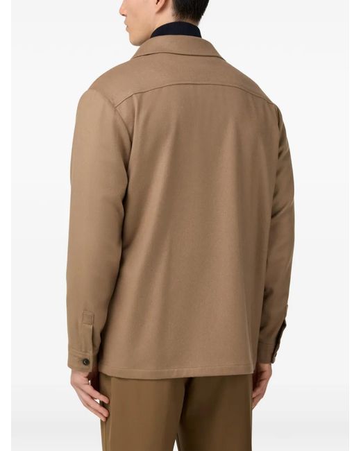 BOGGI Button-Fastening Shirt Jacket in Natural for Men | Lyst UK