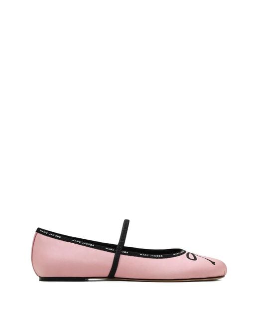 Marc Jacobs Ballet Flats With Bow Detail in Pink | Lyst