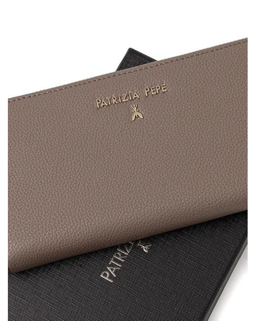 Patrizia Pepe Logo-Lettering Wallet in Brown | Lyst UK