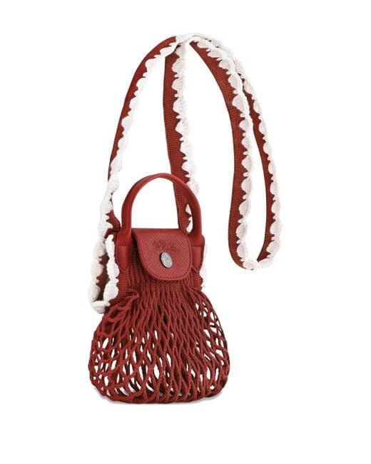 Longchamp Mini Le Pliage Shoulder Bag in White | Lyst UK