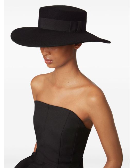 Nina Ricci Felt Wool Hat in Black | Lyst