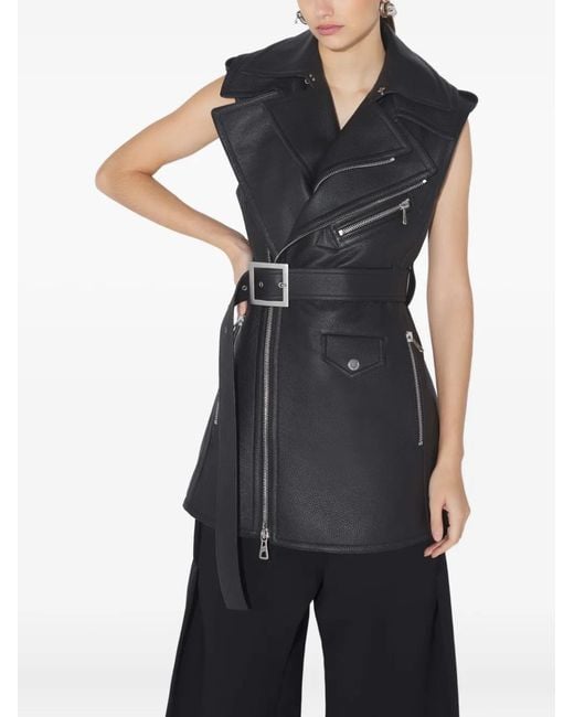 Jean Paul Gaultier Leather Vest in Black | Lyst UK