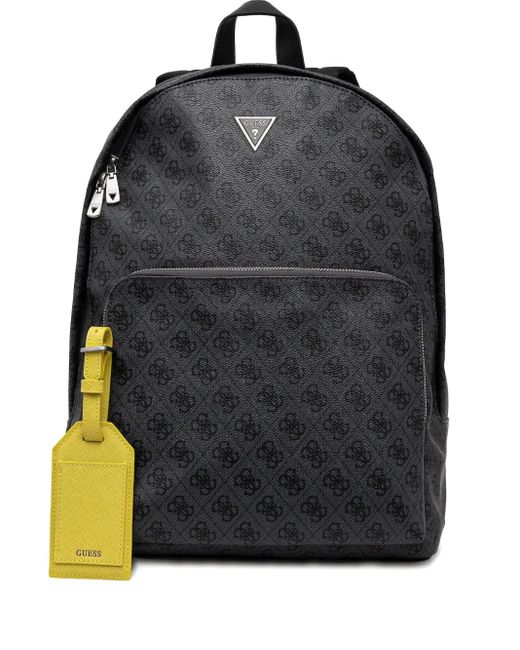 Guess Monogrammed Backpack in Black for Men | Lyst