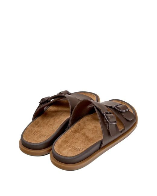 Camper Buckle Lluc Sandals in Brown | Lyst