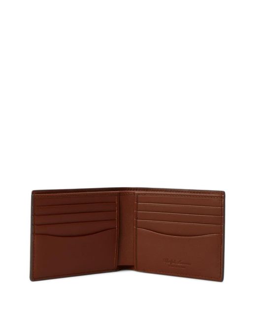 Ralph Lauren Bi-Fold Leather Wallet in Brown for Men | Lyst