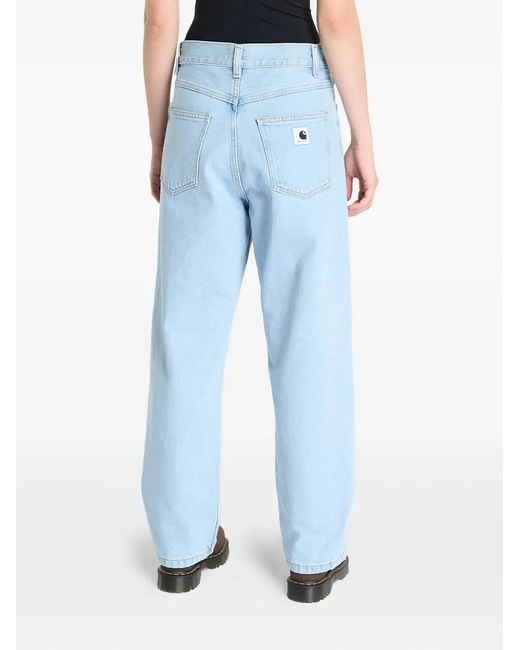 Carhartt Brandon Logo-Patch Jeans in Blue | Lyst UK