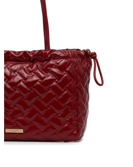 Kurt Geiger Eagle-Head Quilted Tote Bag in Red | Lyst