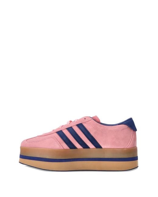 adidas Gazelle Stack Platform 3-Stripes Sneakers in Pink | Lyst