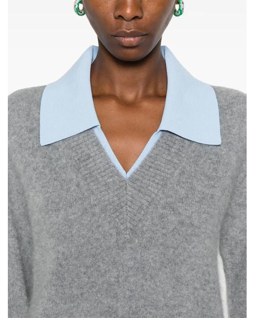 Sandro Layered-Effect Wool Jumper in Gray | Lyst